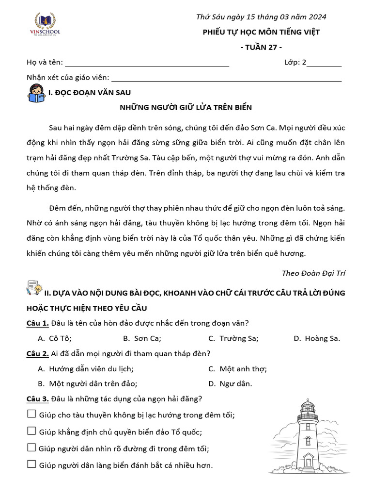 K2 - BTCT - TV - Tuan 27 | PDF