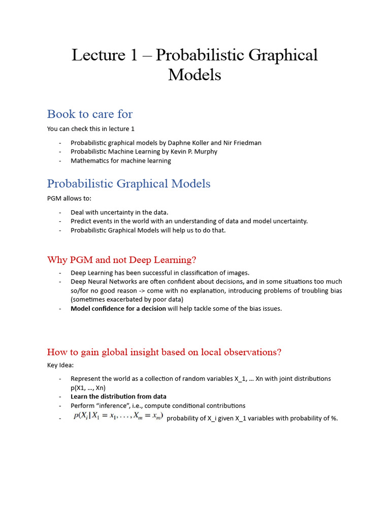 Probability Graphical Model - Part 1 | Download Free PDF | Bayesian Network | Applied Mathematics