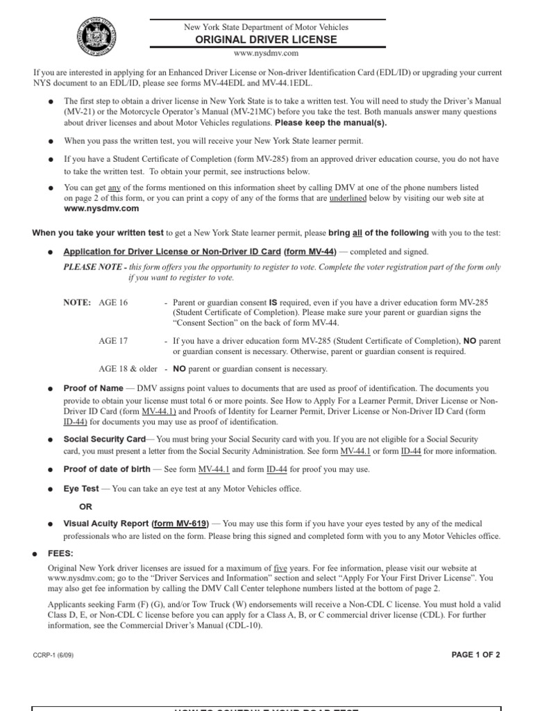 DMV Ny | PDF | Driver's License | Department Of Motor Vehicles