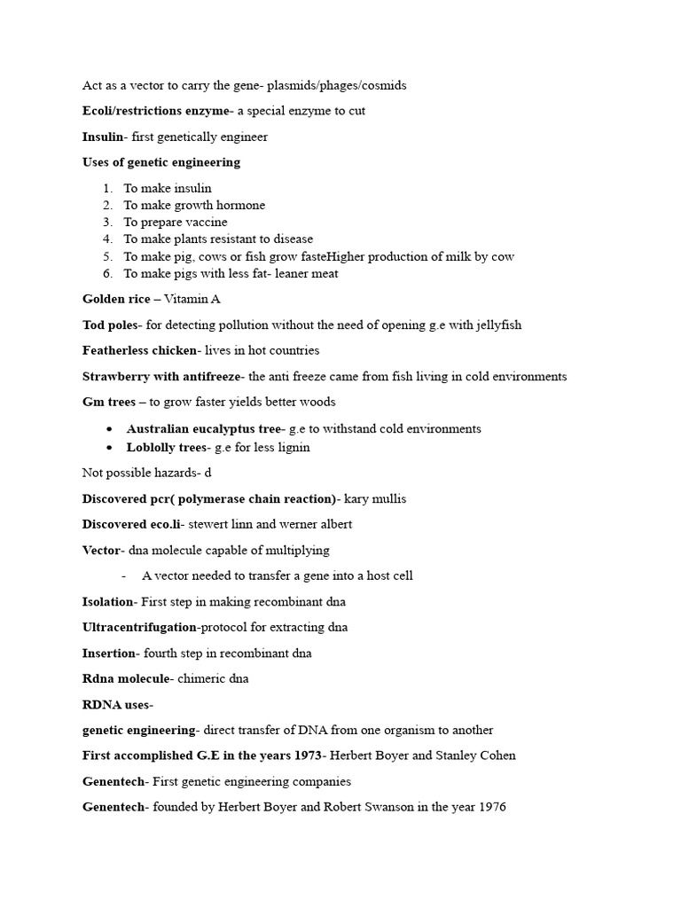 Biotech Reviewer | PDF | Genetic Engineering | Recombinant Dna