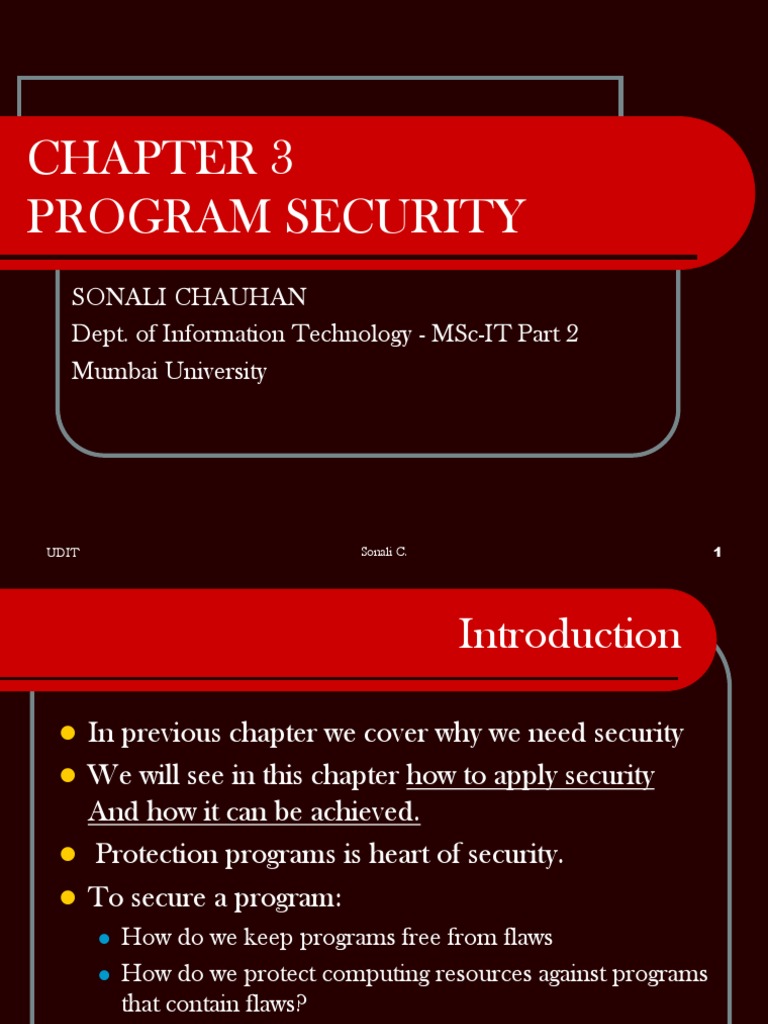 CHAPTER 3 Program Security | PDF | Computer Virus | Malware