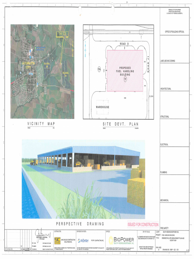 SNBP-022-200 - Perspective, Site Development Plan and Vicinity Map Fuel Handling Building (A-01 ...