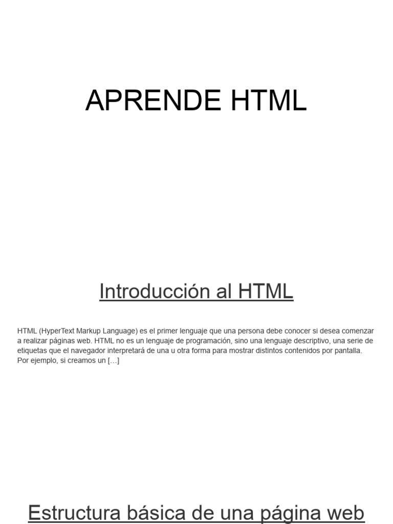 APRENDE HTML | PDF | HTML | Red mundial