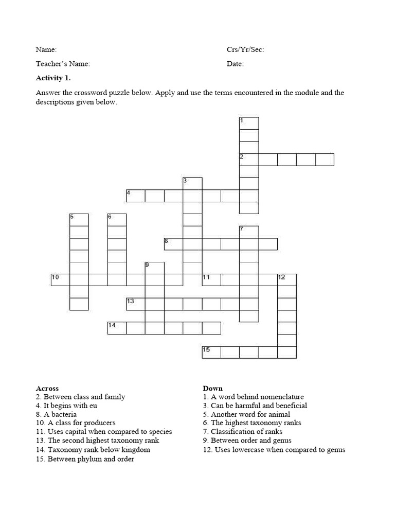 Module 4 | Download Free PDF | Taxonomy (Biology) | Genus