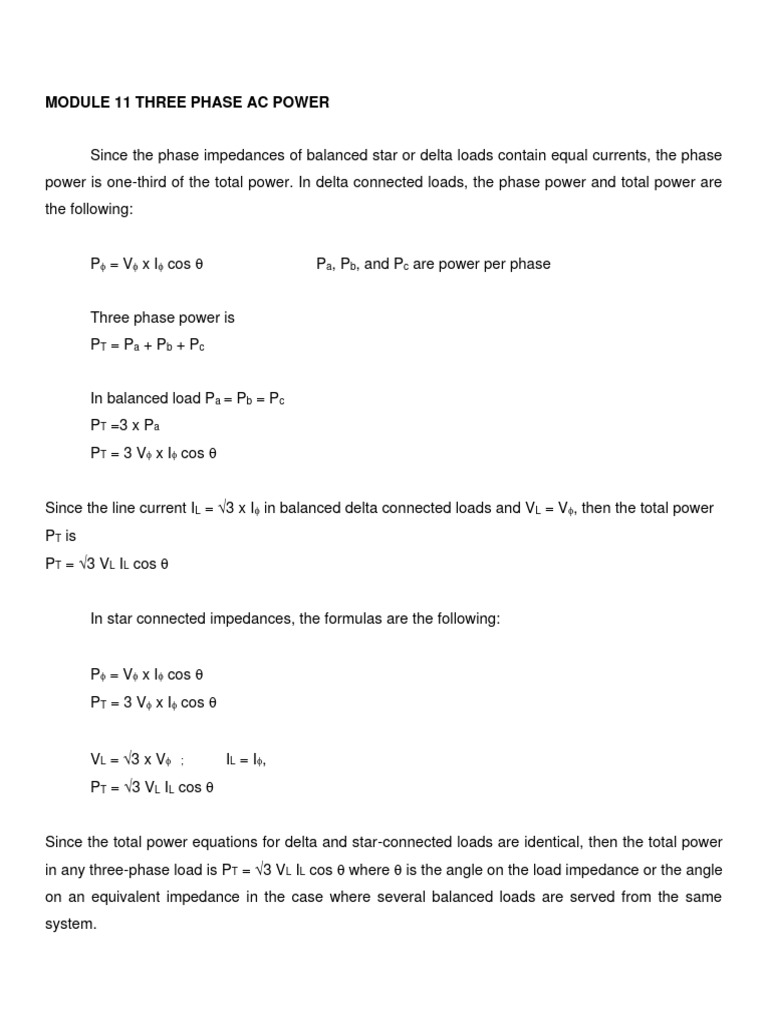 3 Phase Power | PDF | Manufactured Goods | Materials Science