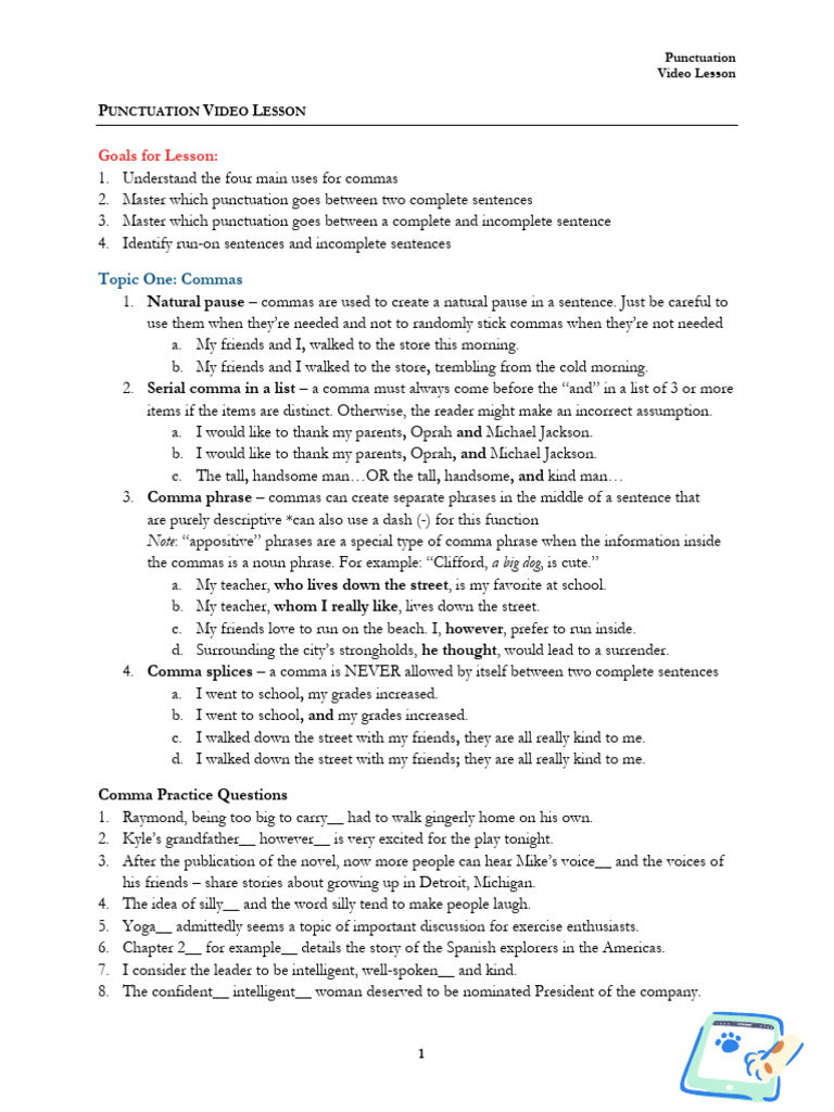 Punctuation | PDF | Comma | Punctuation