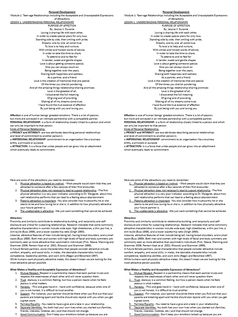 Personal Development | PDF | Intimate Relationships | Jealousy