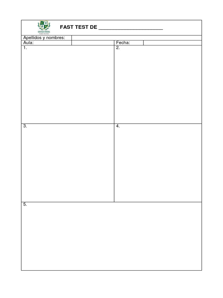 Test Rápido para Estudiantes | PDF | Artes del Lenguaje y Comunicación ...
