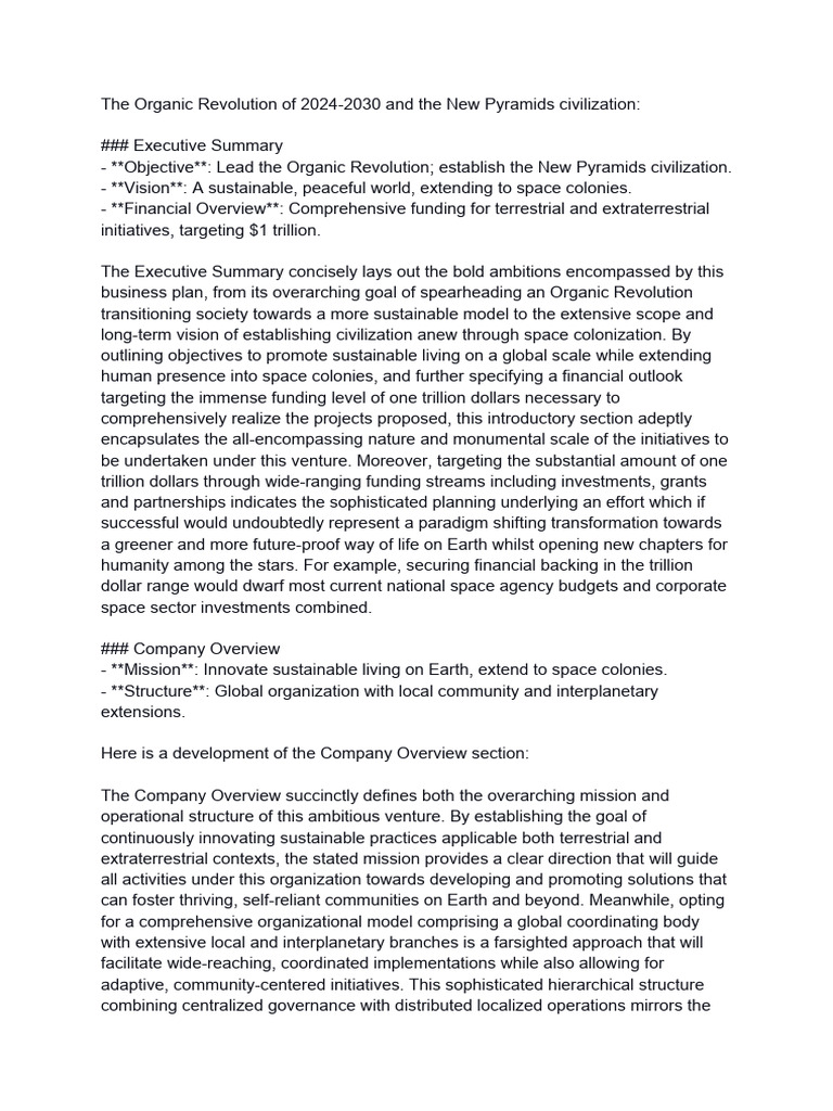 New Pyramids - High Level Business Plan 2024-2030 | PDF ...