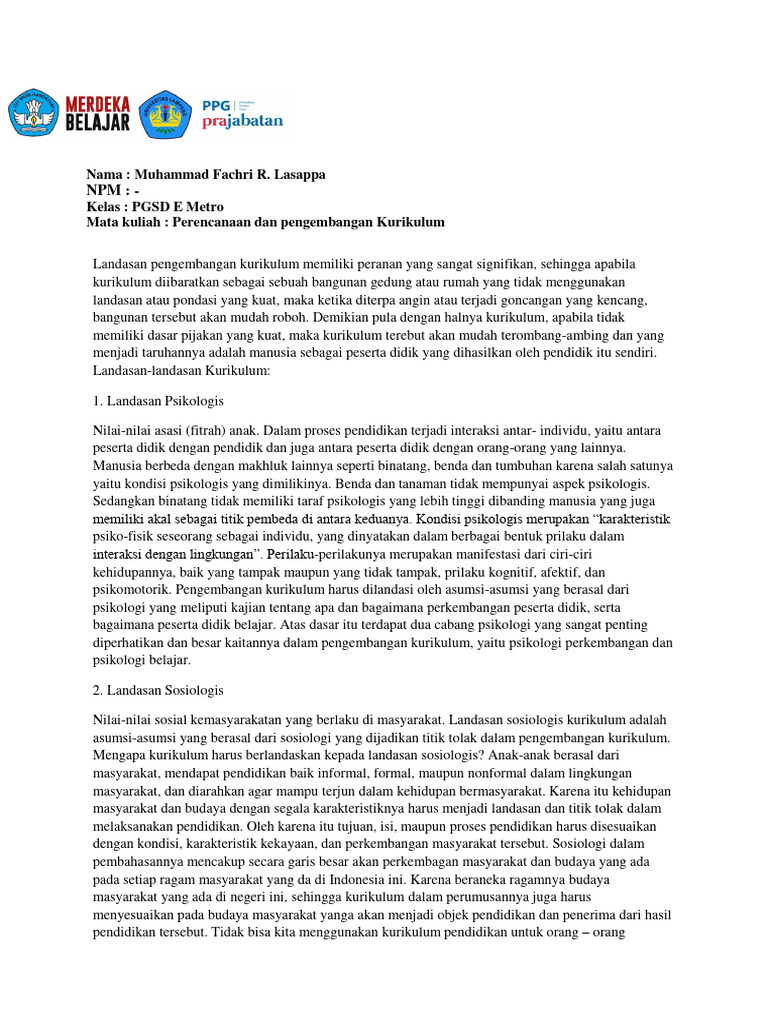 Elaborasi Pemahaman Topik 1 Muhammad Fachri R. Lasappa | PDF