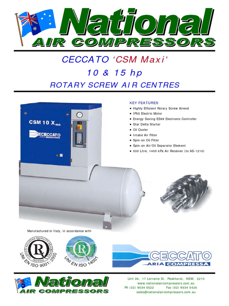 Ceccato CSM Maxi Brochure (Sept 11) | PDF | Mechanical Engineering ...