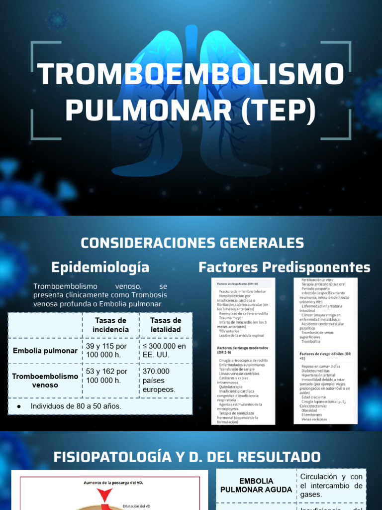 Trombo Embolismo Pulmonar | PDF | Embolia | Sistema cardiovascular
