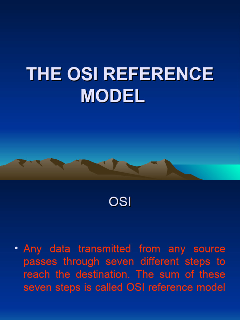 Understanding the OSI Reference Model | PDF | Osi Model | Computer Network