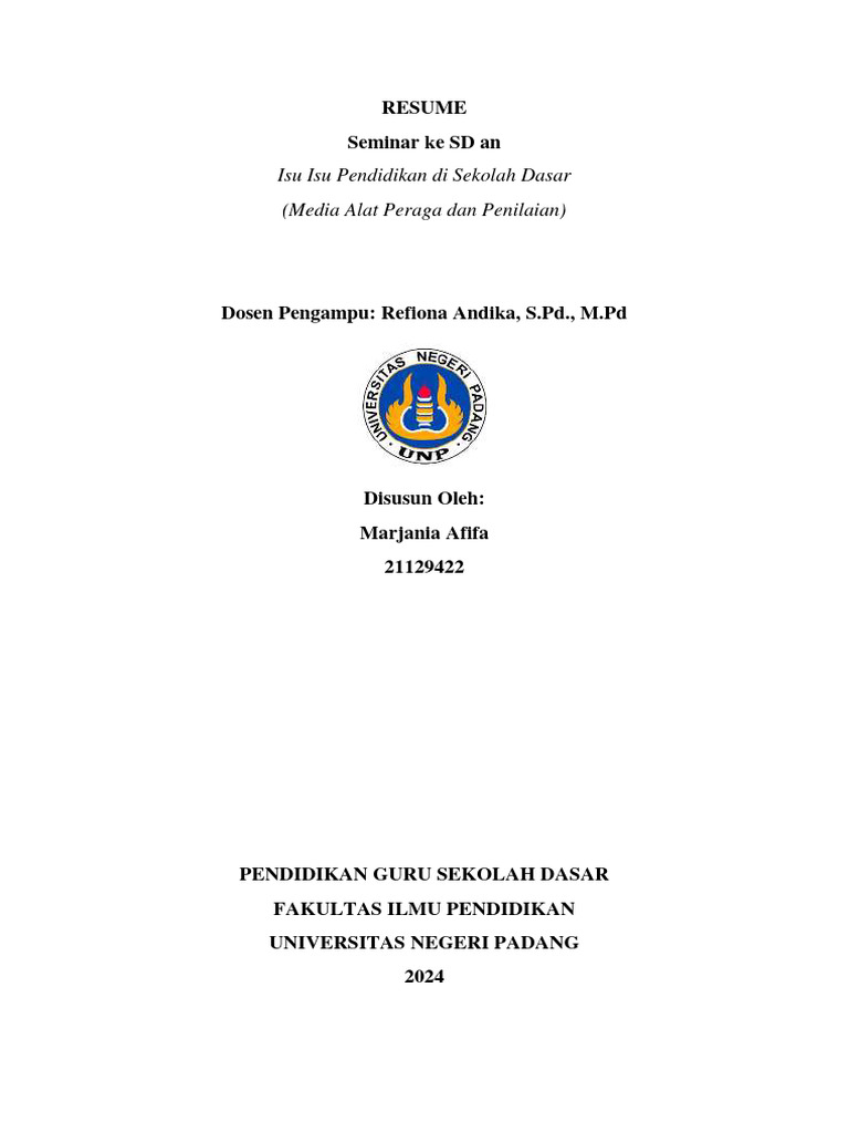 Marjania Afifa 21129422 Resume 4 | PDF