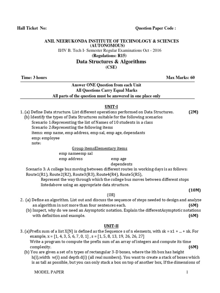 Ii-I-Cse QP | PDF | Mathematics Ii-I-Cse QP | PDF | Mathematics