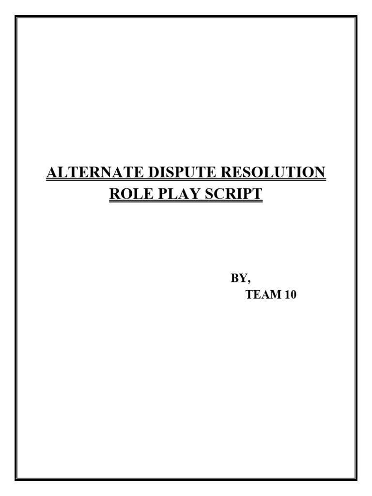 Negotiation Script (Team 10) | PDF | Alternative Dispute Resolution ...