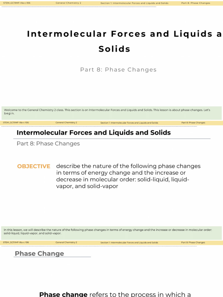 Phase Changes | PDF