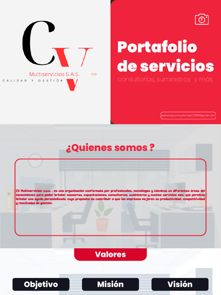 Presentacion Portafolio Fotografo Profesional Moderno Rojo y Blanco ...