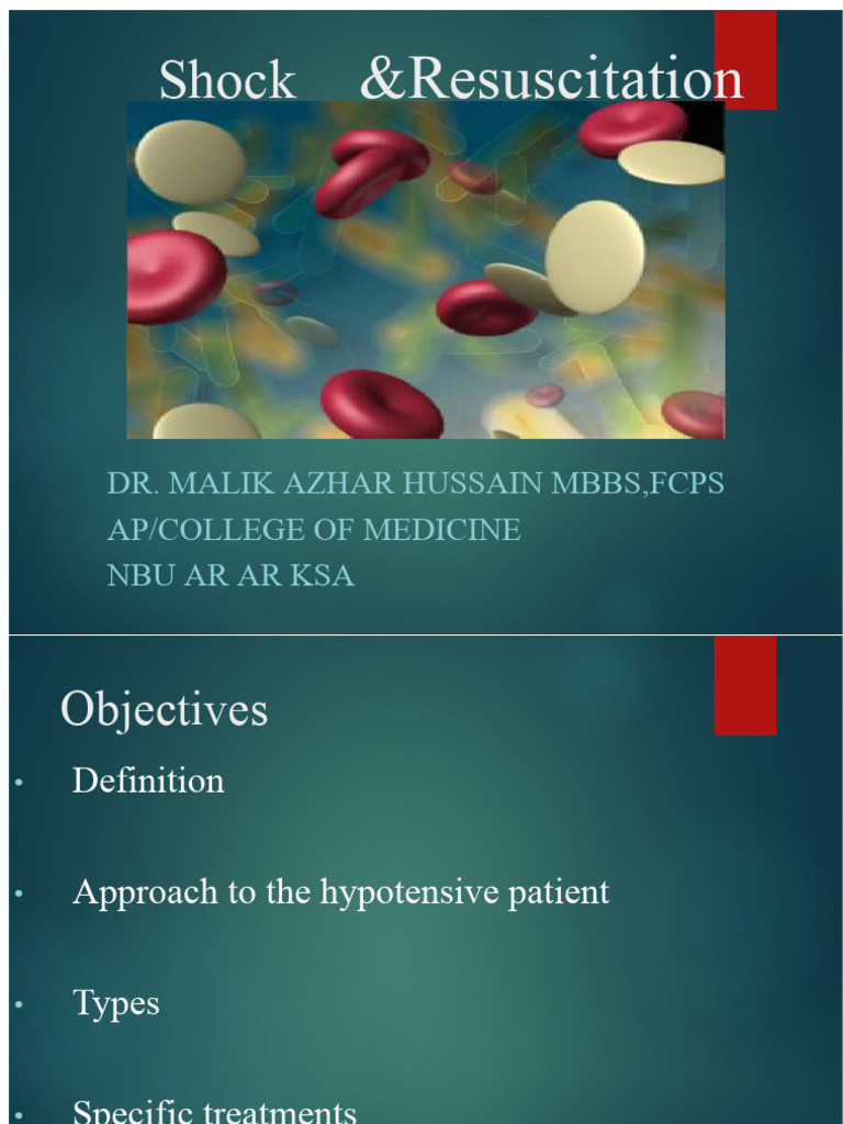 L15-shock & Resuscitation lecture | PDF | Shock (Circulatory) | Medicine