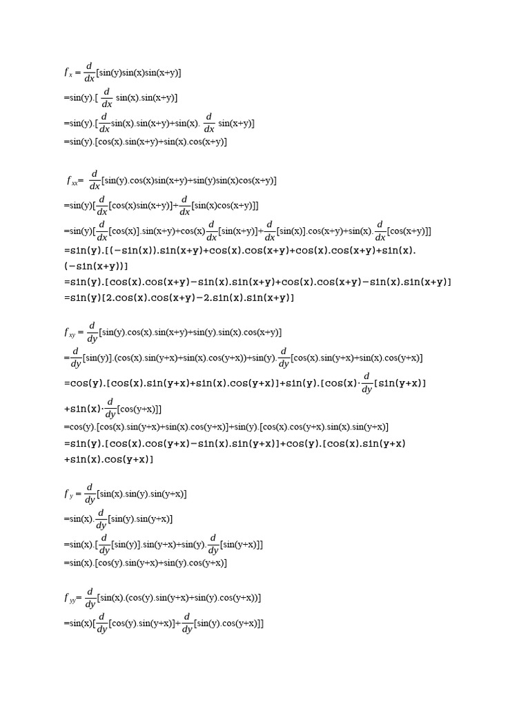 Calculus Partial Derivatives And Critical Points Pdf Teaching