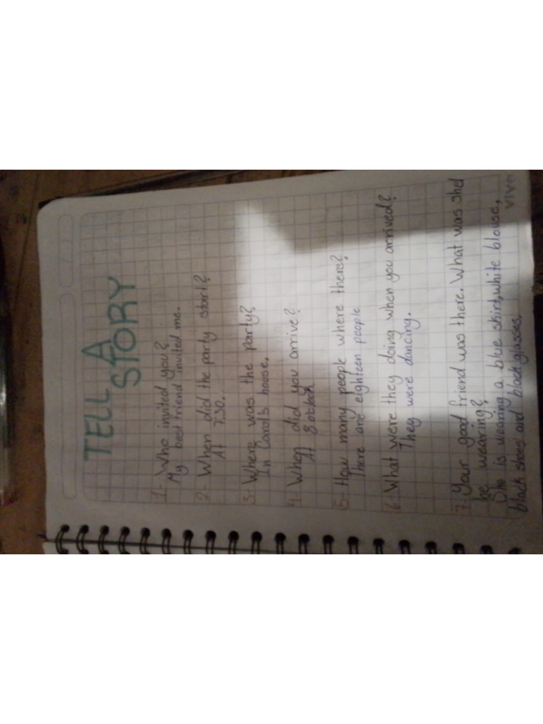 Worbook No.4 Tell A Story | PDF