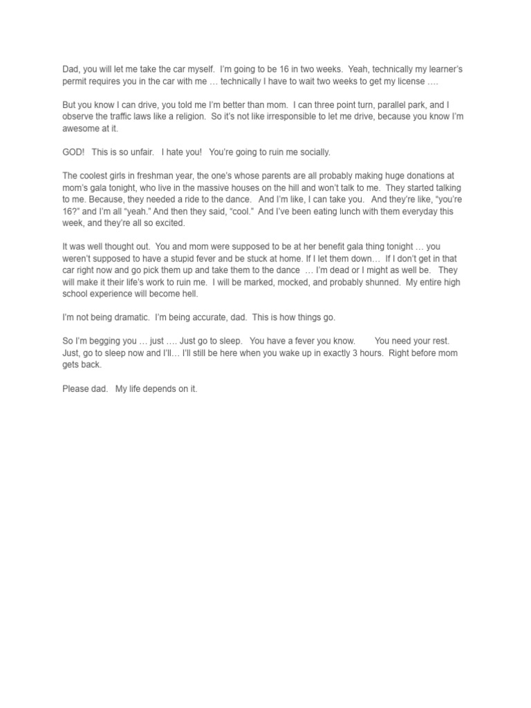 Contrasting Monologue For High Schooler | PDF