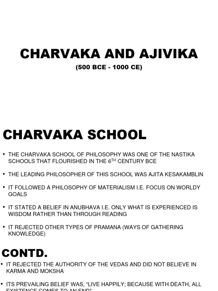 3.charvaka and Ajivika | PDF
