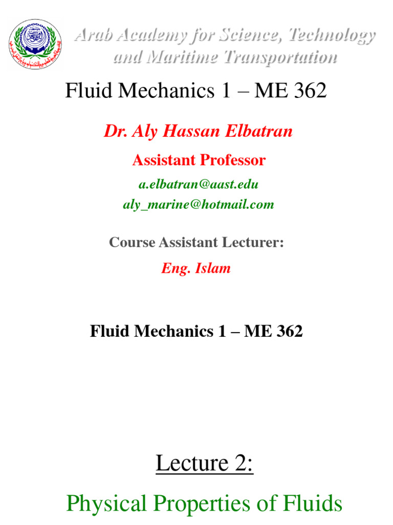 48 - 25785 - ME362 - 2019 - 1 - 2 - 1 - Lecture 2 - Fluid 1 - Physical ...