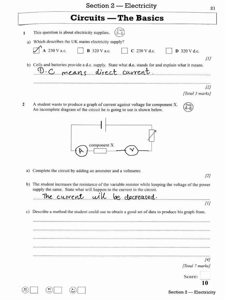 Electricity Exam Practise Workbook | PDF