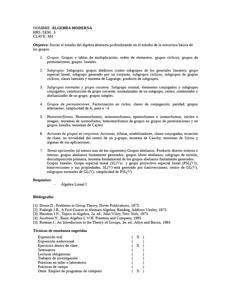 M04 Algebra Moderna | PDF