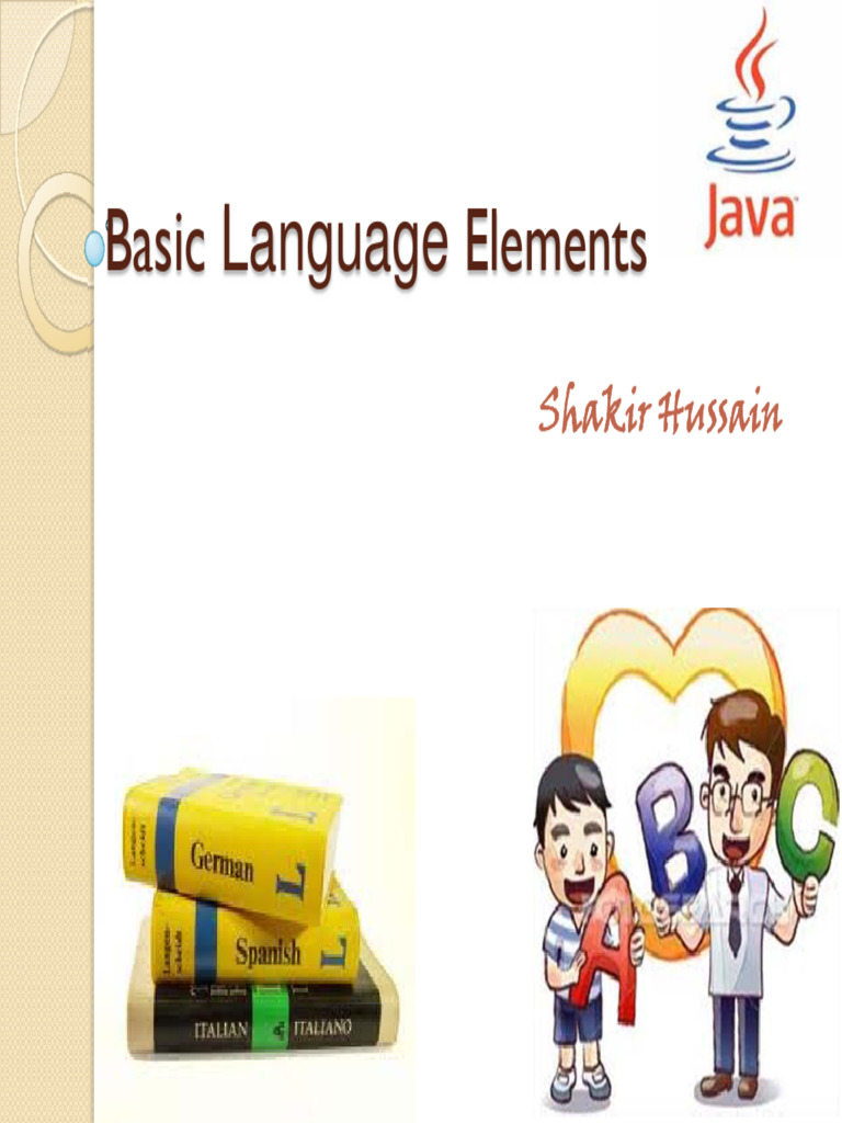 Java Basic Language Elements Guide | PDF | Reserved Word | Variable (Computer Science)