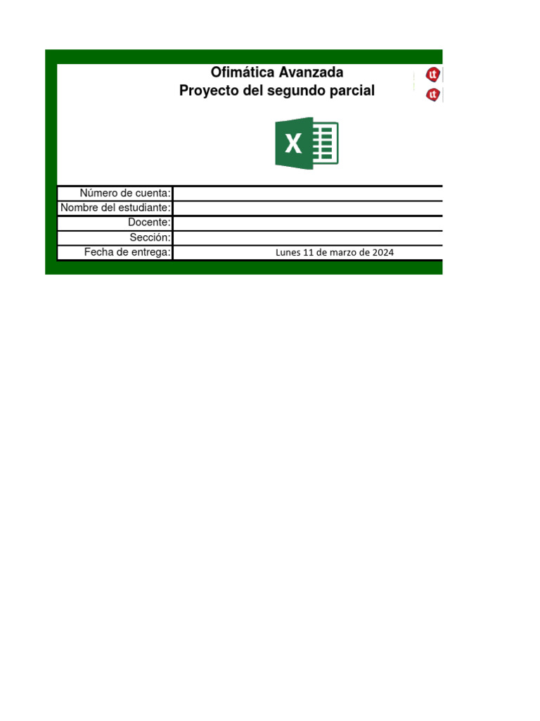 Ofimática Avanzada Proyecto Del Segundo Parcial | PDF | Factura | Microsoft Excel