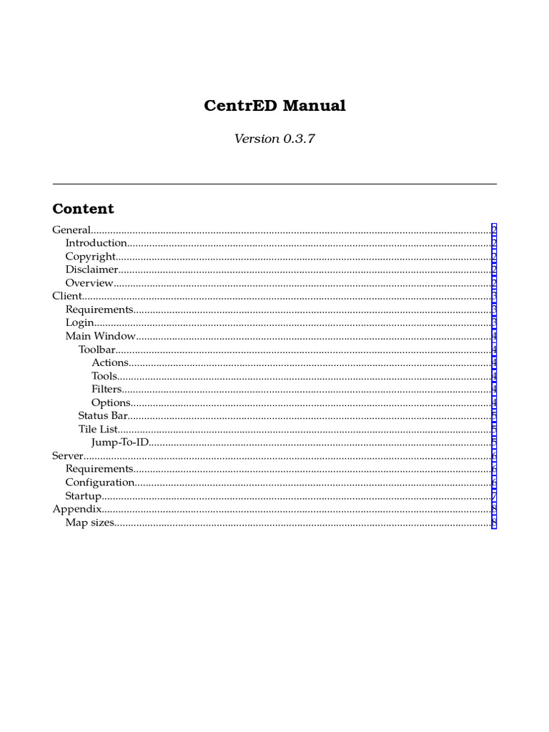 CentrED Manual | PDF | Computer File | Command Line Interface