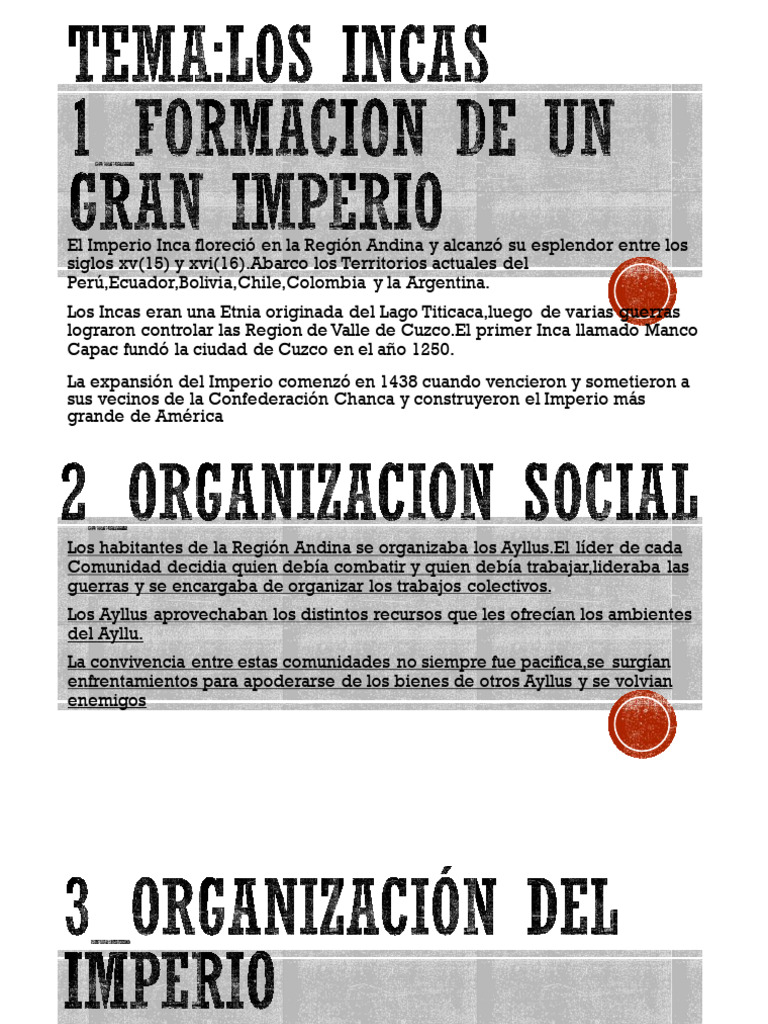 Los Incass (HISTORIA) | PDF | Imperio Inca | América del Sur