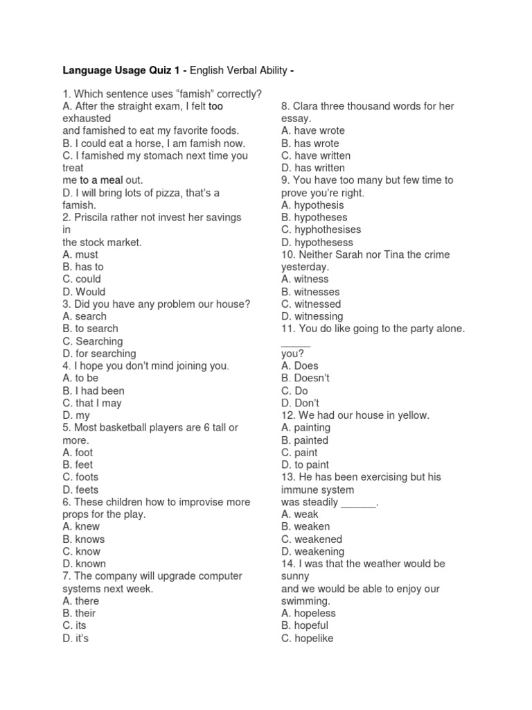 Language Usage Quiz 1 | PDF | Cognitive Psychology | Cognitive Science