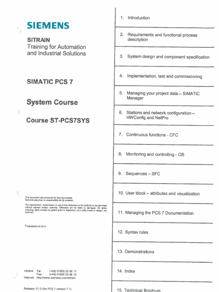Course Notes - Simatic Pcs 7 (St-Pcs7sys) | PDF