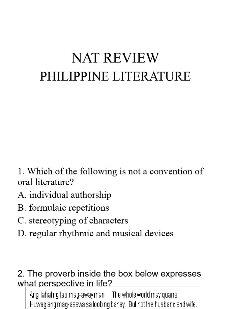 Nat Review Phil. Lit. | PDF