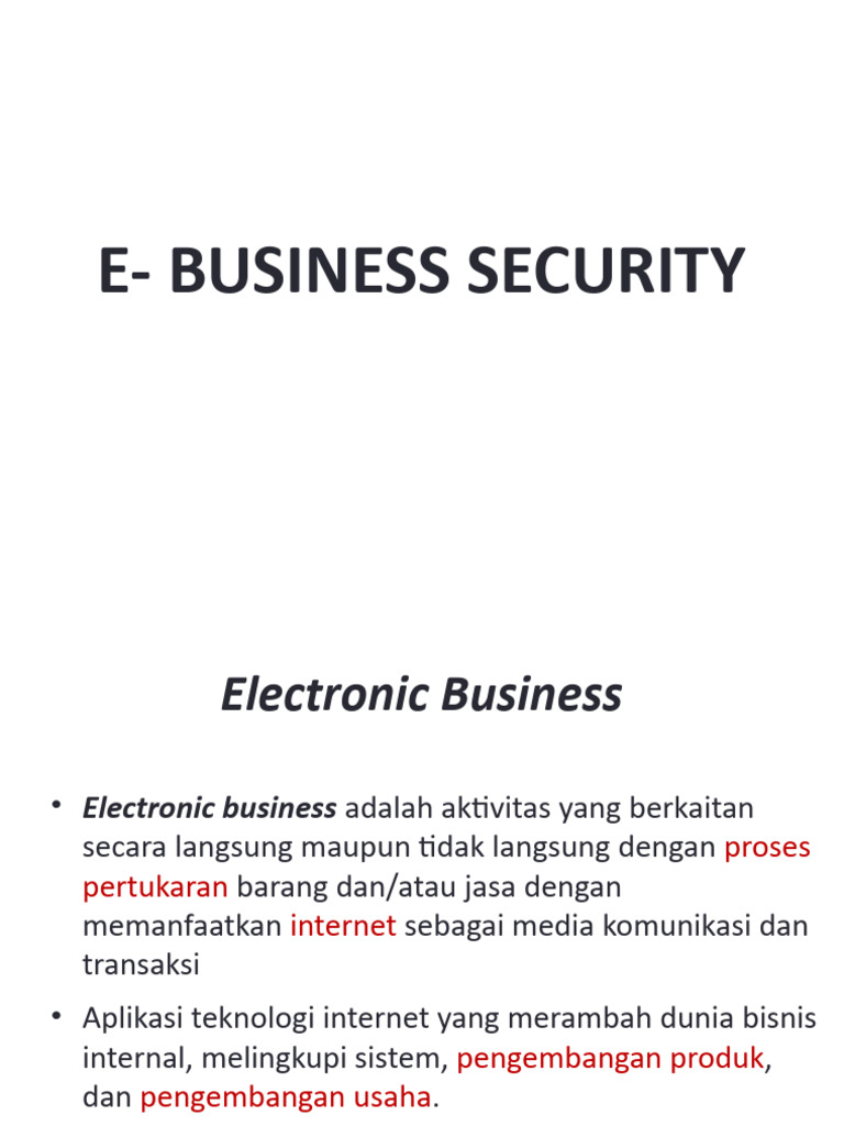 E - Business Security | PDF