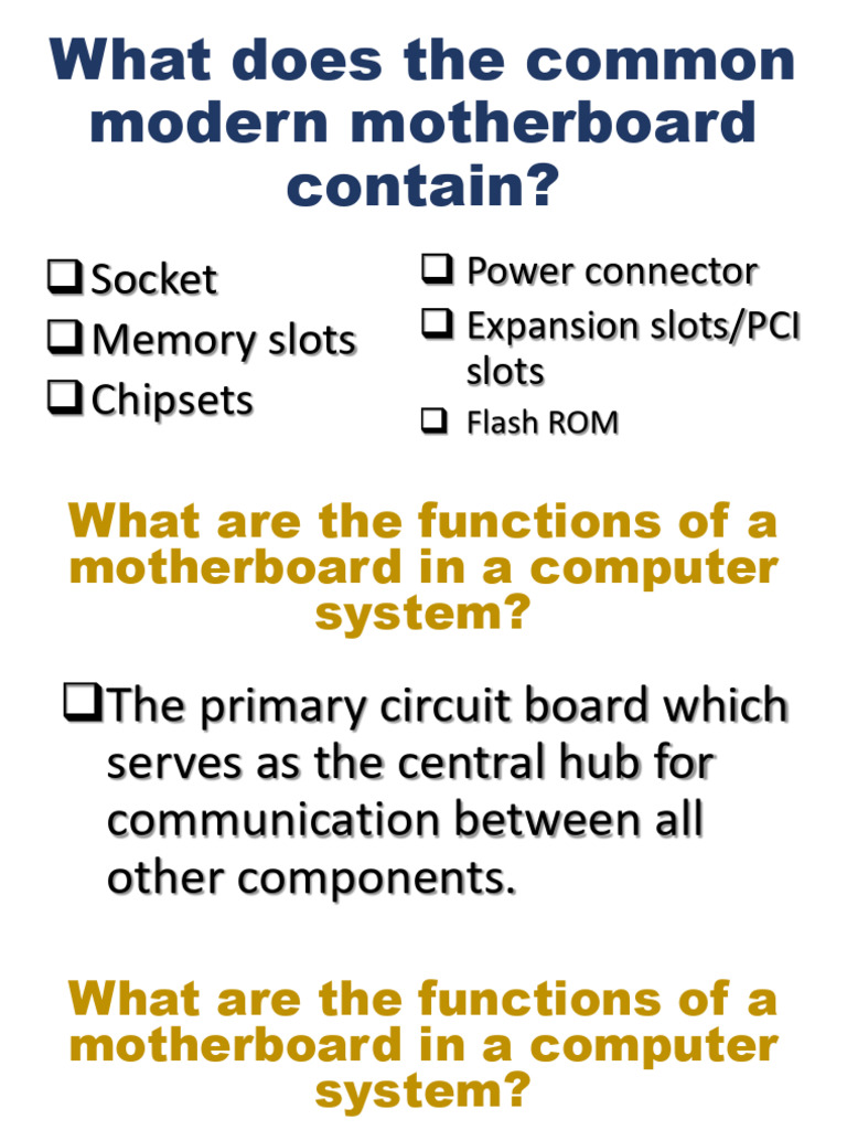 Questions About Motherboard PDF | PDF | Computer Hardware | Personal ...