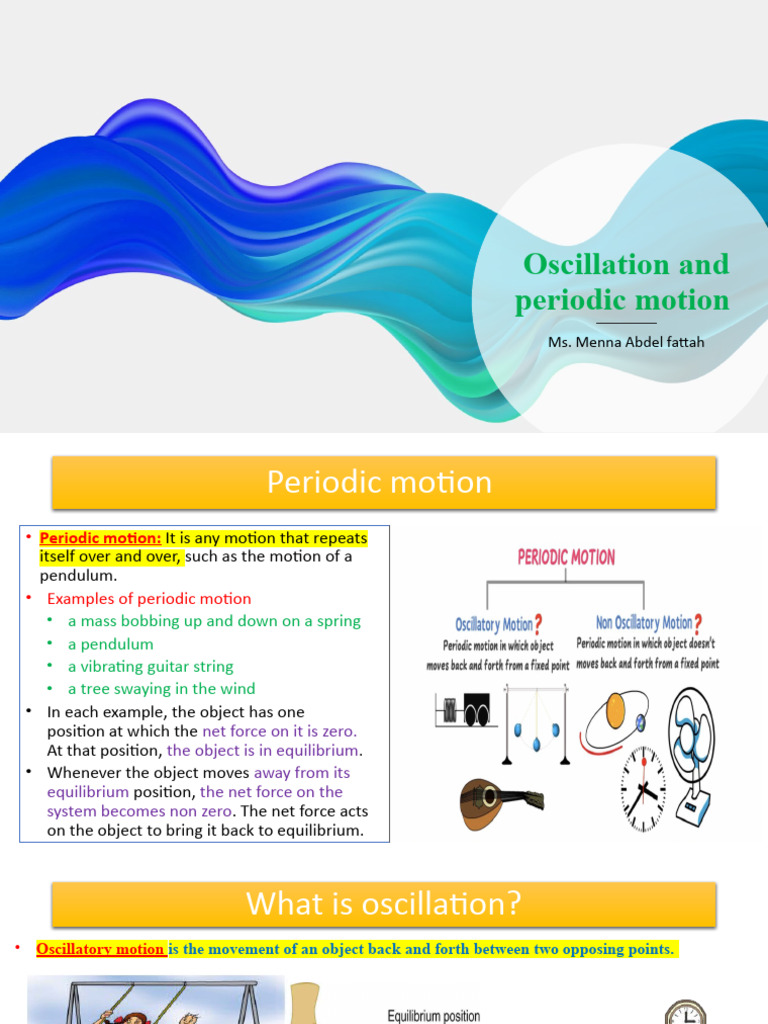 Periodic Motion 2 | PDF | Frequency | Oscillation