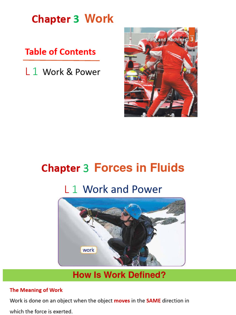 Ch3 Work and Power | PDF | Force | Power (Physics)