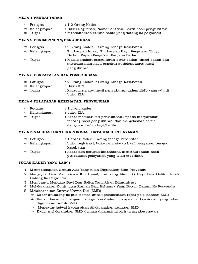 Meja 1 Pendaftaran | PDF