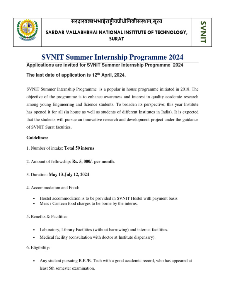 SVNIT Summer Internship 2024 - WebUpload | PDF | Physical Sciences