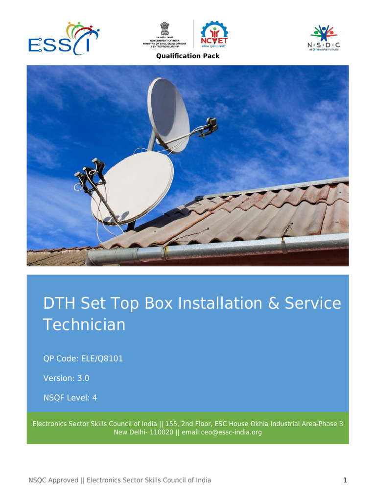 DTH Set Top Box Technician Qualification | PDF | Occupational Safety ...