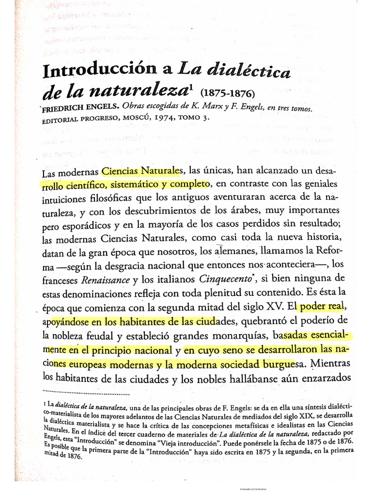 Dialéctica de La Naturaleza - Engels | PDF