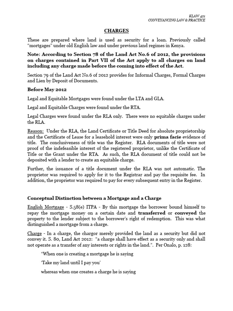 Lesson 8 2021 Charges | Download Free PDF | Mortgage Law | Loans
