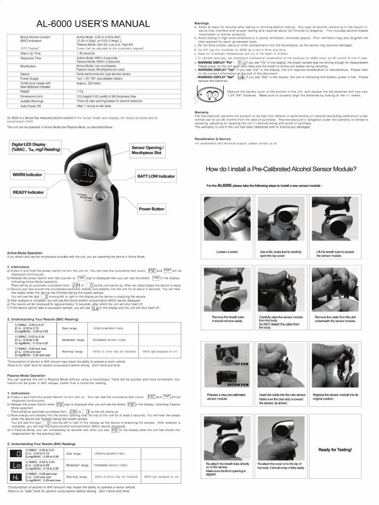 Al 6000 Manual | PDF