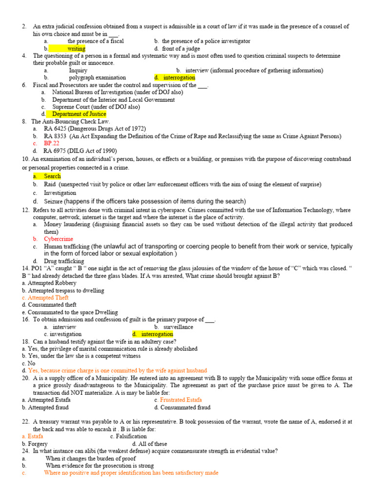 Cdi 3 | PDF | Confession (Law) | Fraud