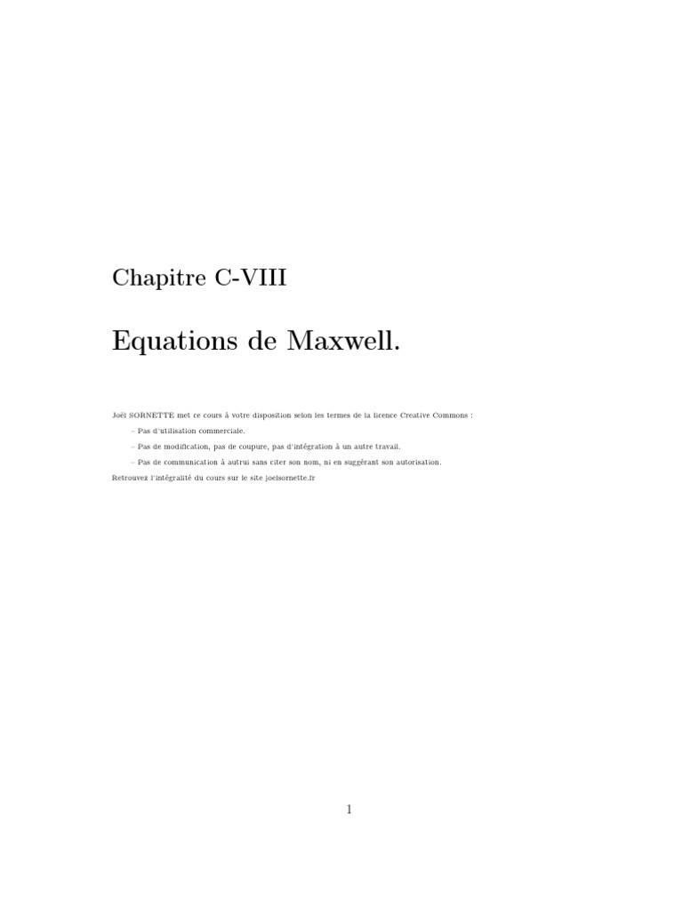 Équations de Maxwell et électromagnétisme | PDF | Technologie et ingénierie