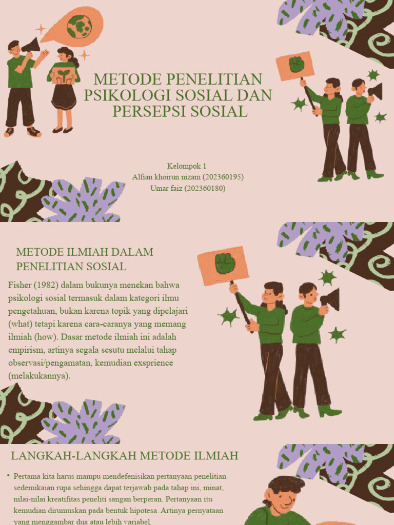 Metode Psi Sosial & Persepsi Sosial (Kelompok 1) | PDF